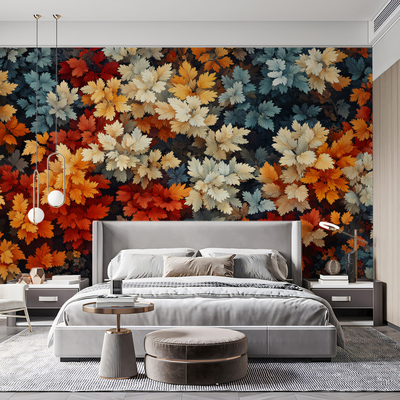 Cute Lion with Flower Crown Mural Wallpaper in Playroom | Various Colo ...