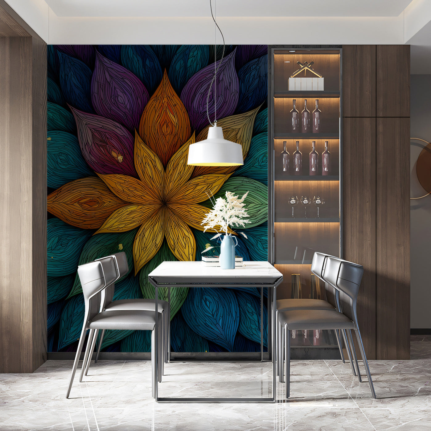 Spaceship Interior View Mural Wallpaper in Child's Room | Various Colo ...
