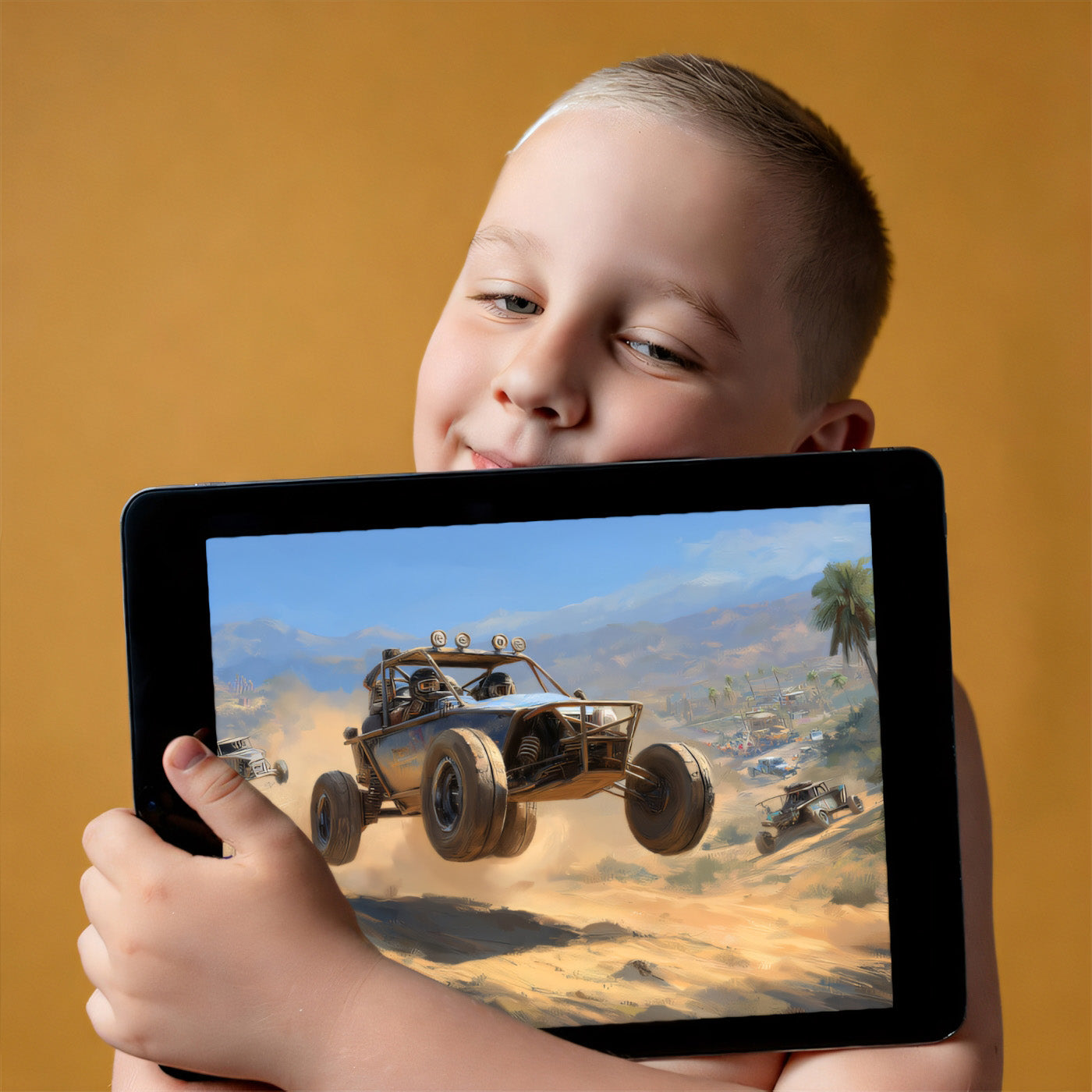 Extreme Off-Road Racing Wall Mural - Dynamic Desert Sand Dune Action W ...