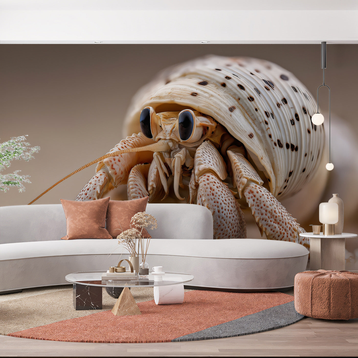 Macro Hermit Crab on Sand Nature Mural — Vivawalls Store
