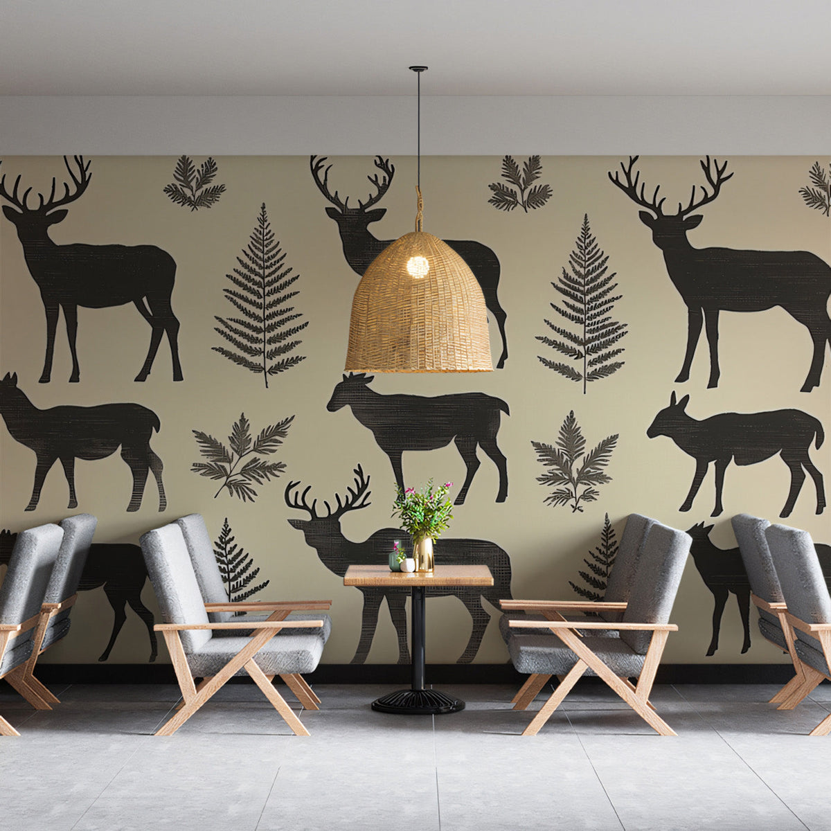 Forest Fauna Mural Wallpaper — Vivawalls Store