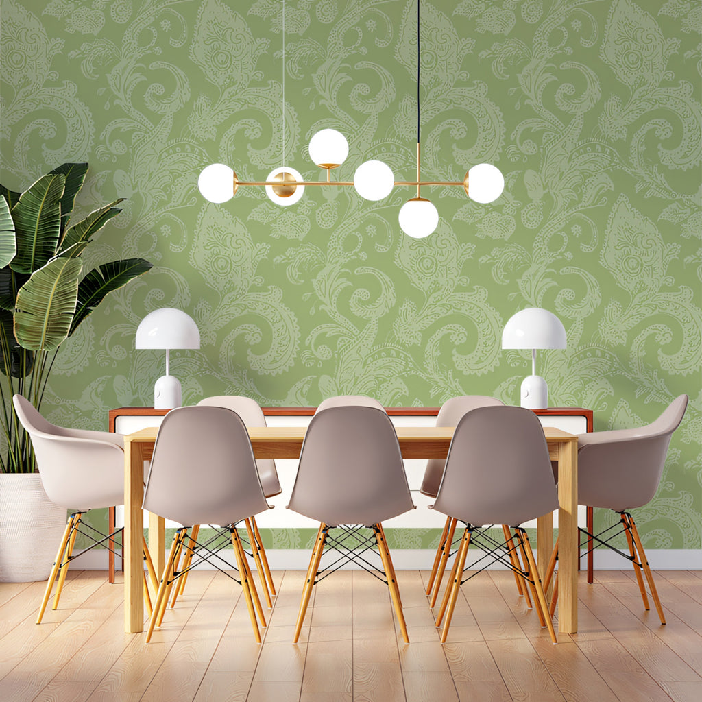 Peach Blossom Scroll Mural Wallpaper | Warm Romantic Grace — Vivawalls ...