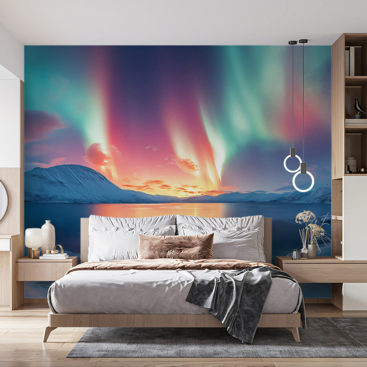 Arctic Aurora Mural Wallpaper — Vivawalls Store