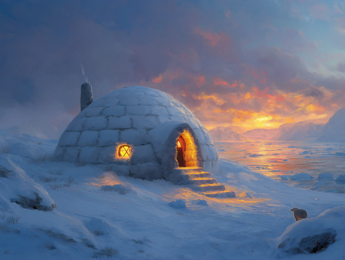 Igloo Glow Mural Wallpaper — Vivawalls Store