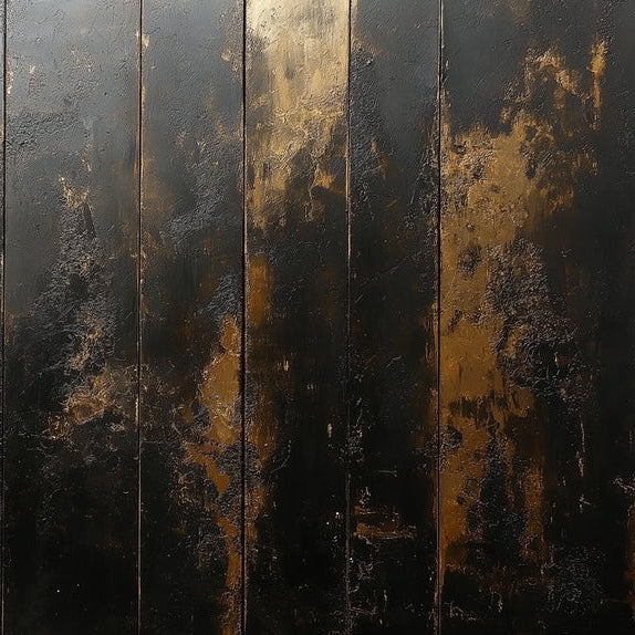 Black and Gold Panel Mural Wallpaper in Living Room | Black and Gold W ...